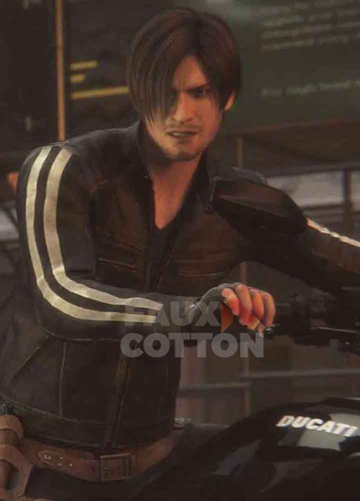 Buy Leon S. Kennedy Leather Jacket | Matthew Mercer Jacket